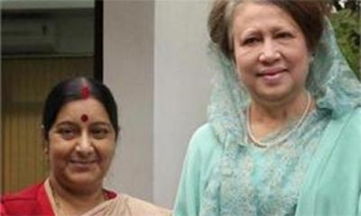 Begum Khaleda Zia in New Delhi, meets Sushma Swaraj - FacenFacts